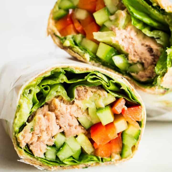 10-Minute Tuna Wrap - Green Healthy Cooking