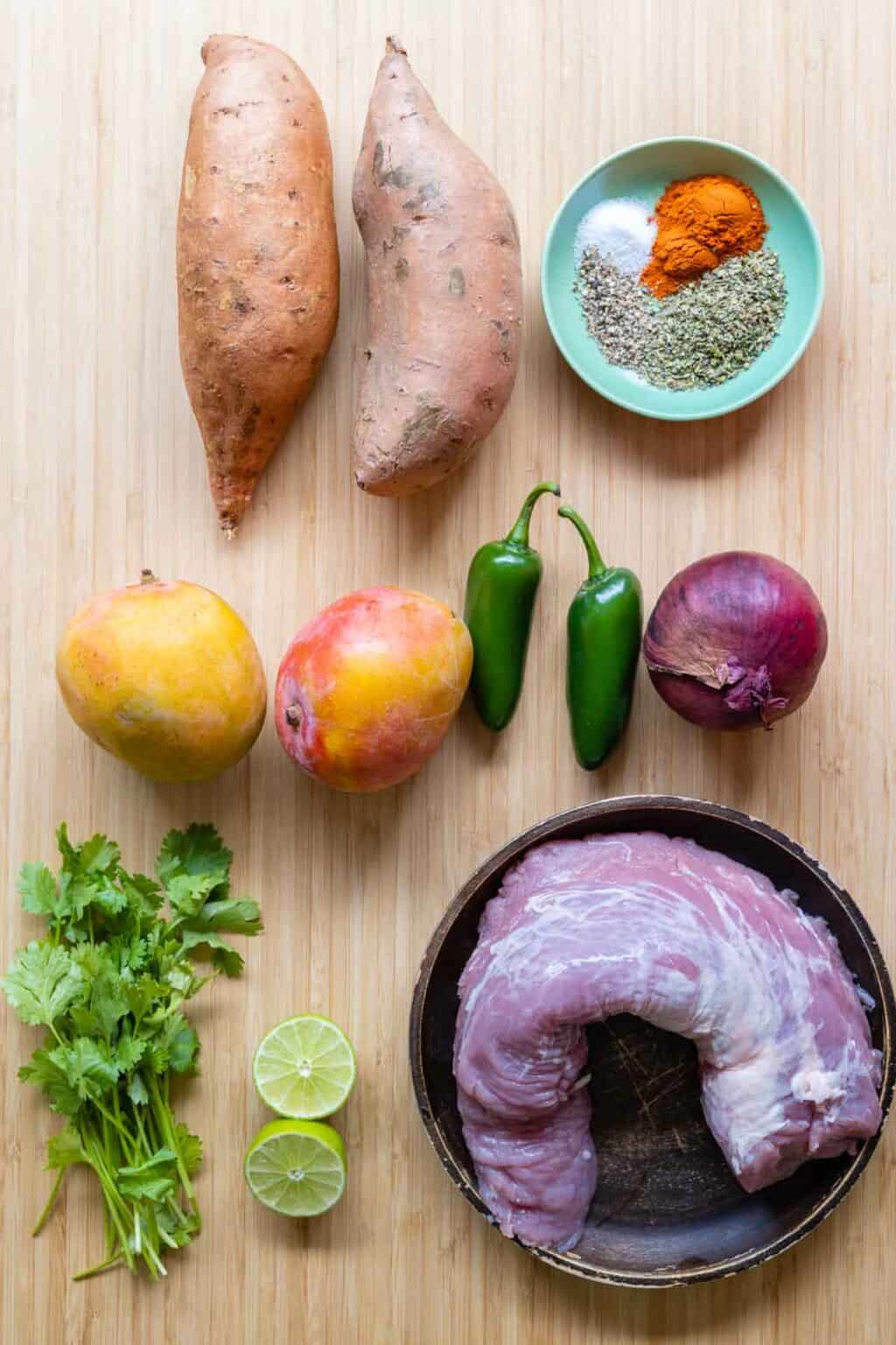 Pork Mango Meal Prep Bowls - Green Healthy Cooking